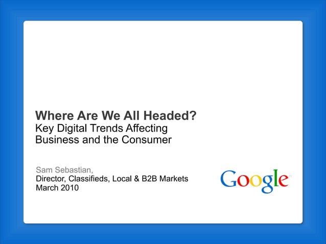 Sam Sebastian - Google, Inc. | PPT