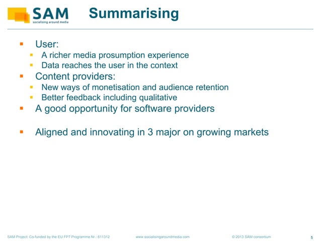 The SAM project | PPTX