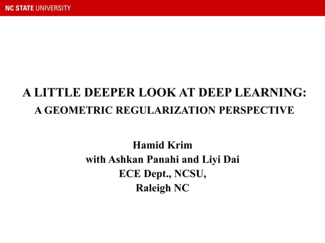 QMC: Operator Splitting Workshop, Deeper Look at Deep Learning: A Geometric Regularization ...