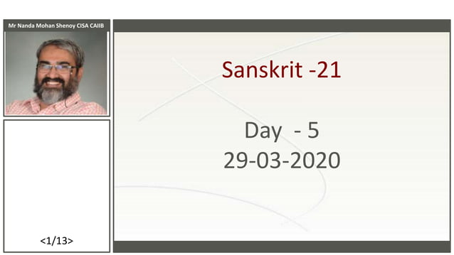 D05- Samskritham 21 | PPT