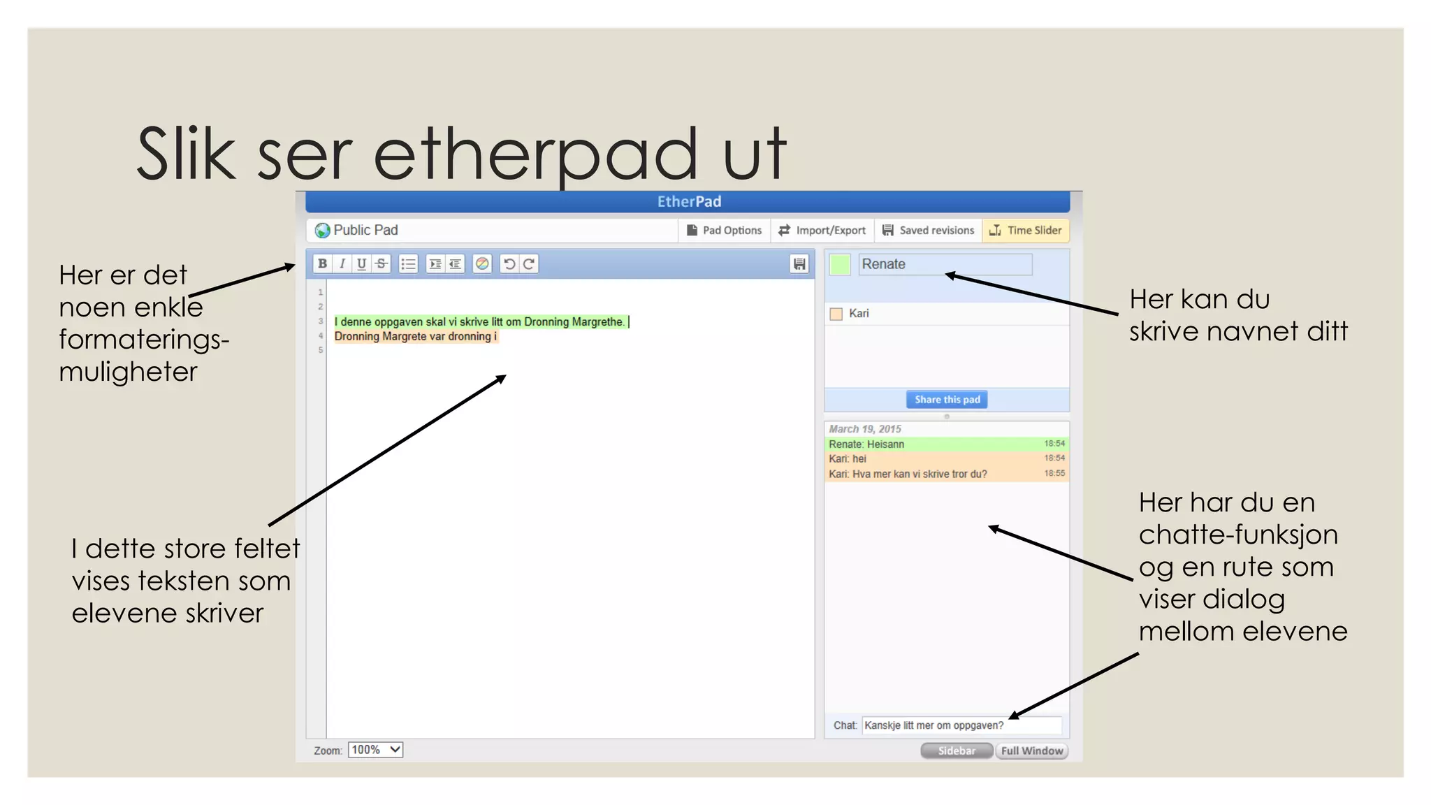 Samskriving med etherpad | PPTX