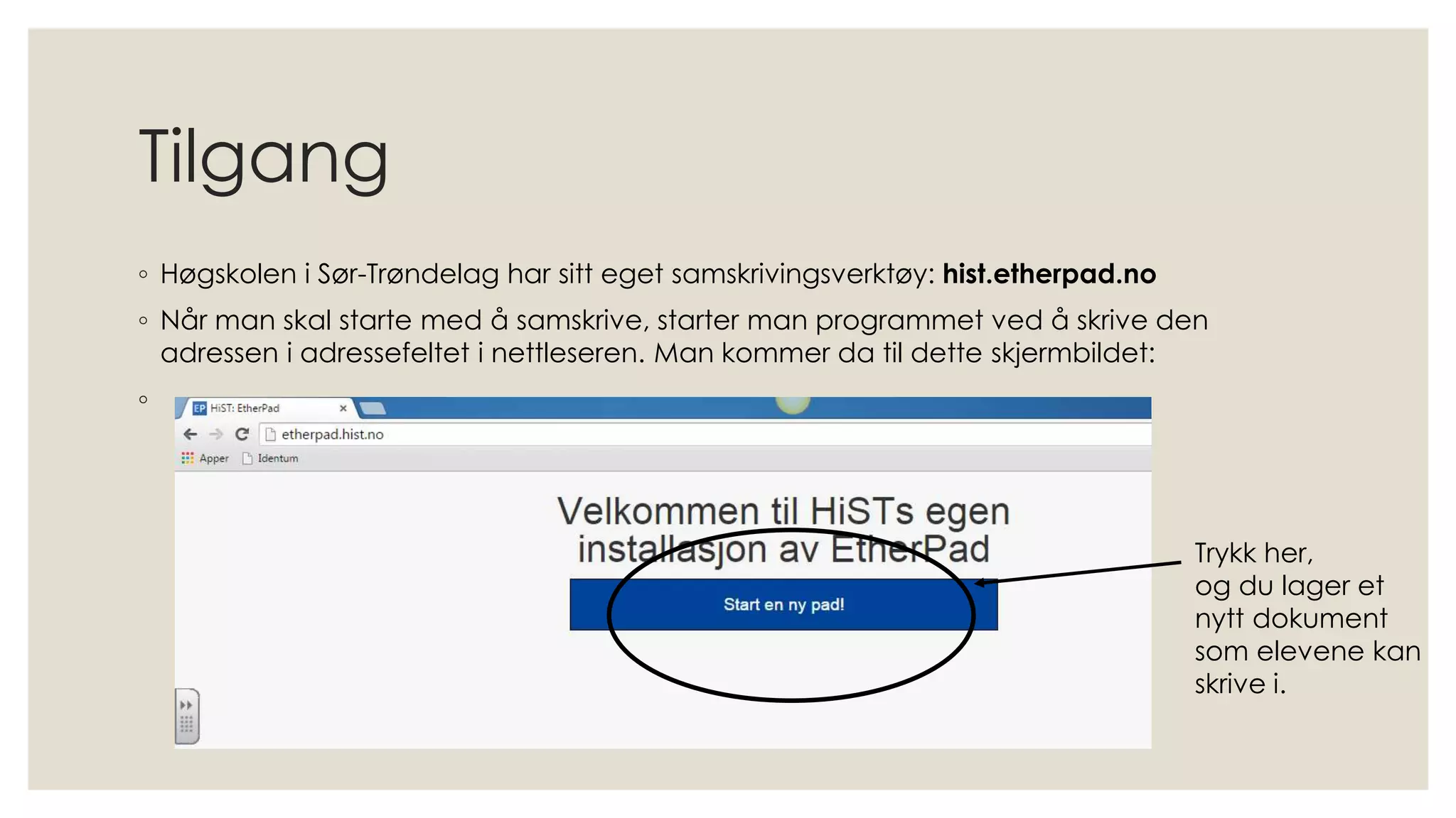 Samskriving med etherpad | PPTX