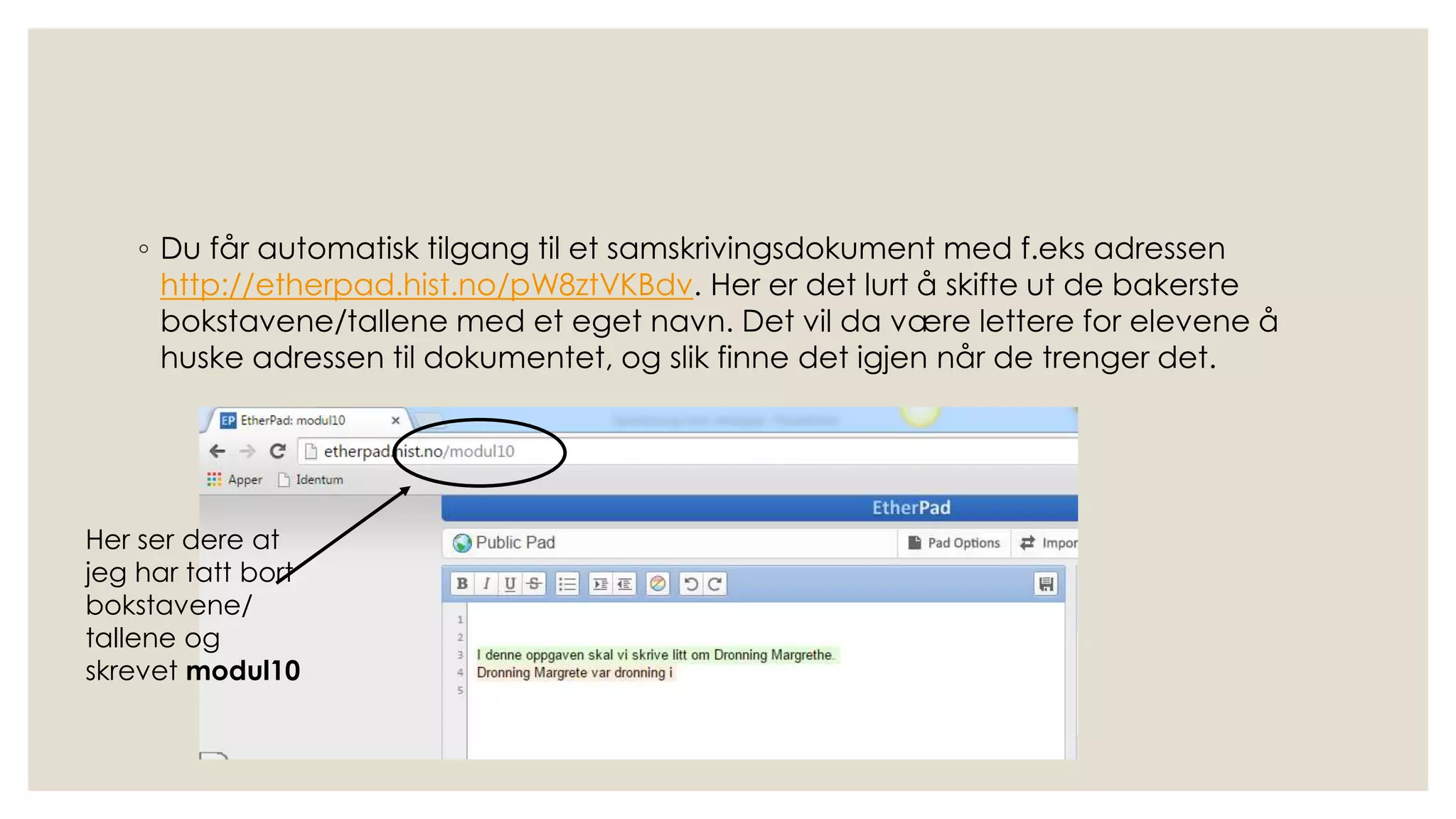 Samskriving med etherpad | PPTX