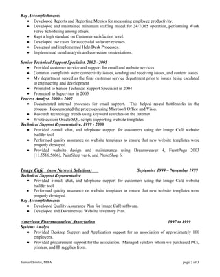 Sam Smilie Resume | PDF