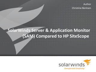 SolarWinds or HP SiteScope Comparison | PPT