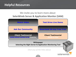SolarWinds or HP SiteScope Comparison | PPT