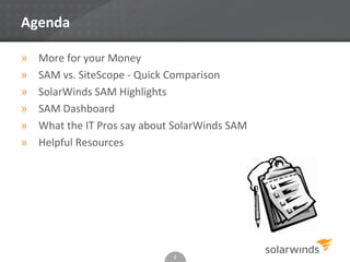 SolarWinds or HP SiteScope Comparison | PPT
