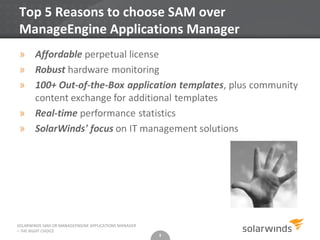 SolarWinds or ManageEngine Applications Manager - Still Deciding? | PPT ...