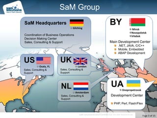 SaM Solutions Presentation | PPTX | Operating Systems | Computer Software and Applications