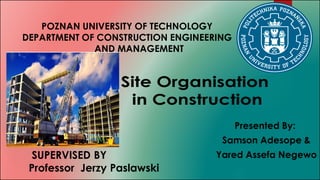 Site organization in Construction | PDF