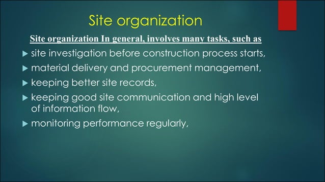 Site organization in Construction | PDF