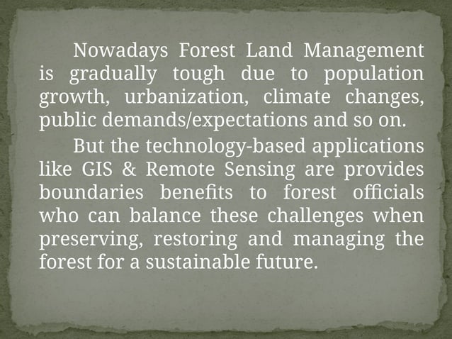 Application of remote Sensing and GIS in forest monitoring | PPTX ...
