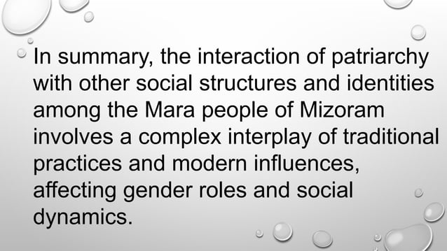 Patriarchy in interaction with others social structures | PPT