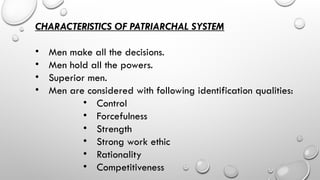 Patriarchy in interaction with others social structures | PPTX