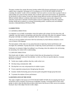 IMPORTANCE OF GROUP DISCUSSION TO STUDENT PERFORMANCE | DOCX ...