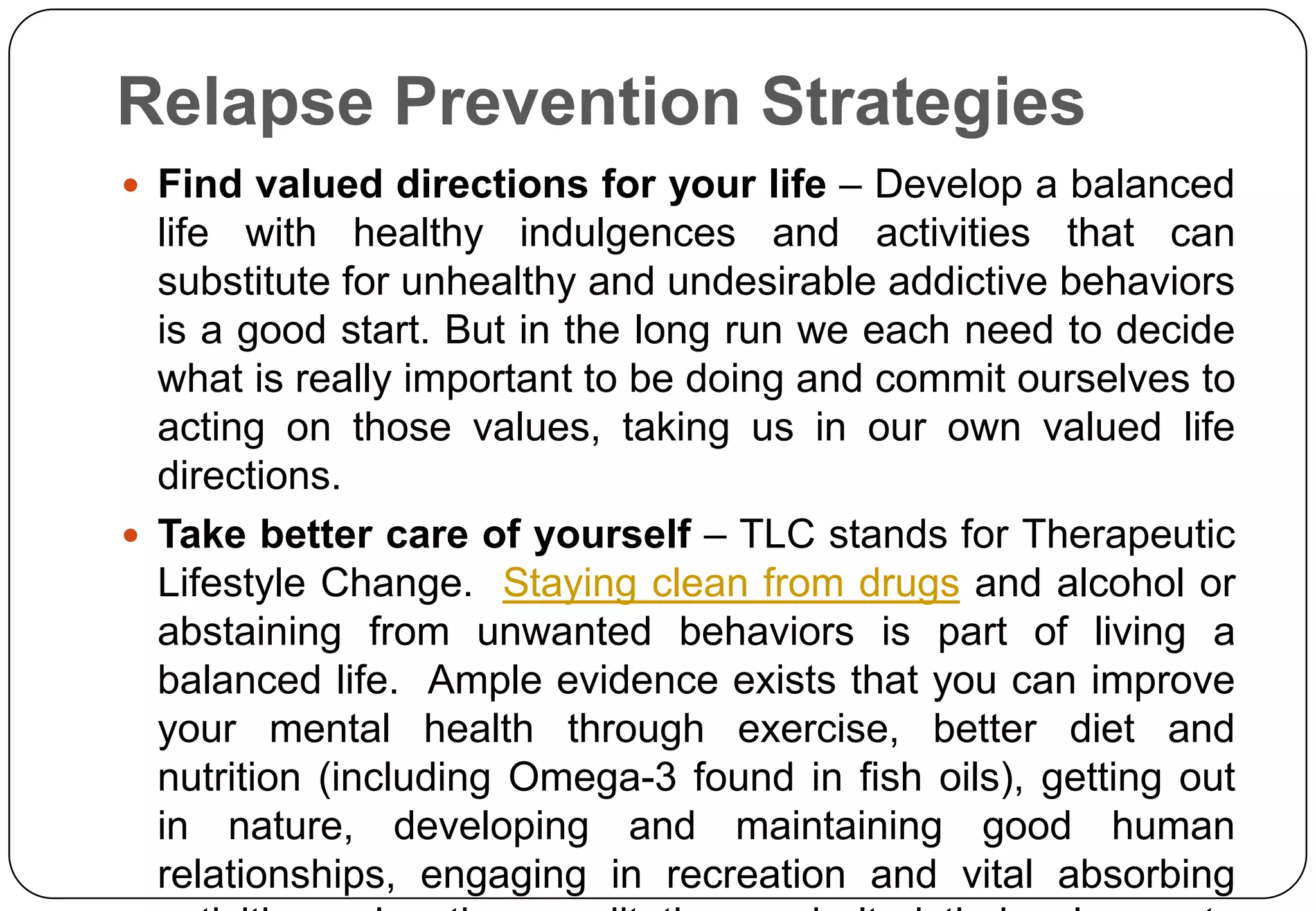 RELAPSE PREVENTION & EARLY INTERVENTION STRATEGIES | PPTX