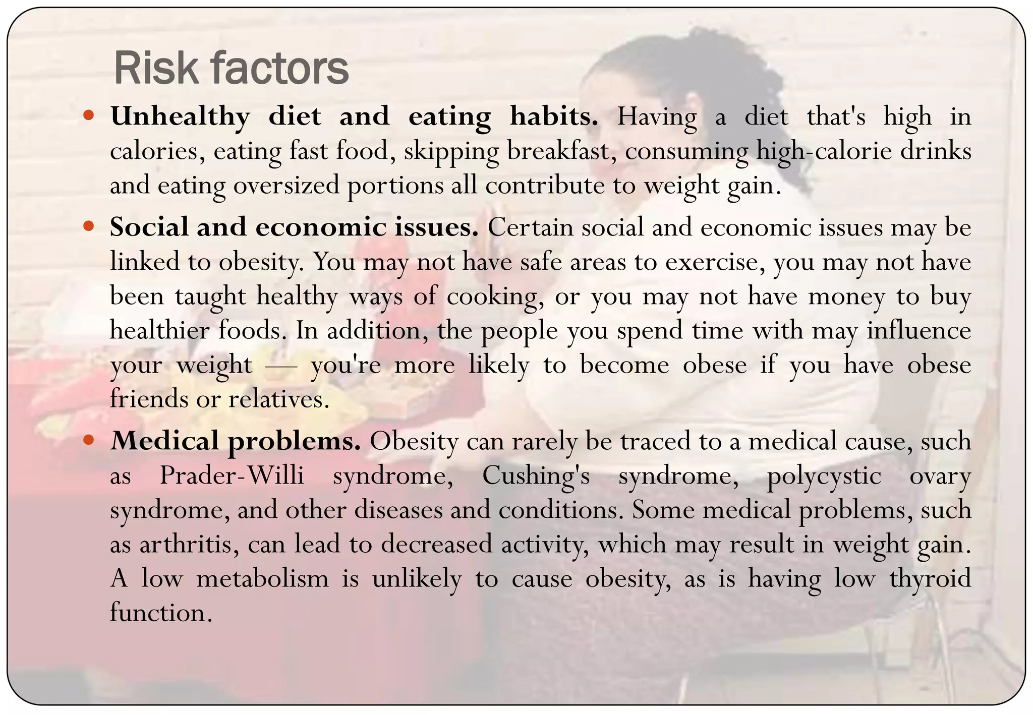 NEUROPSYCHIATRIC & PSYCHOLOGICAL ASPECTS OF OBESITY | PPTX | Endocrine ...