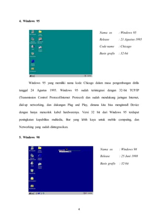 Perkembangan Sistem Operasi Microsoft Windows | DOCX