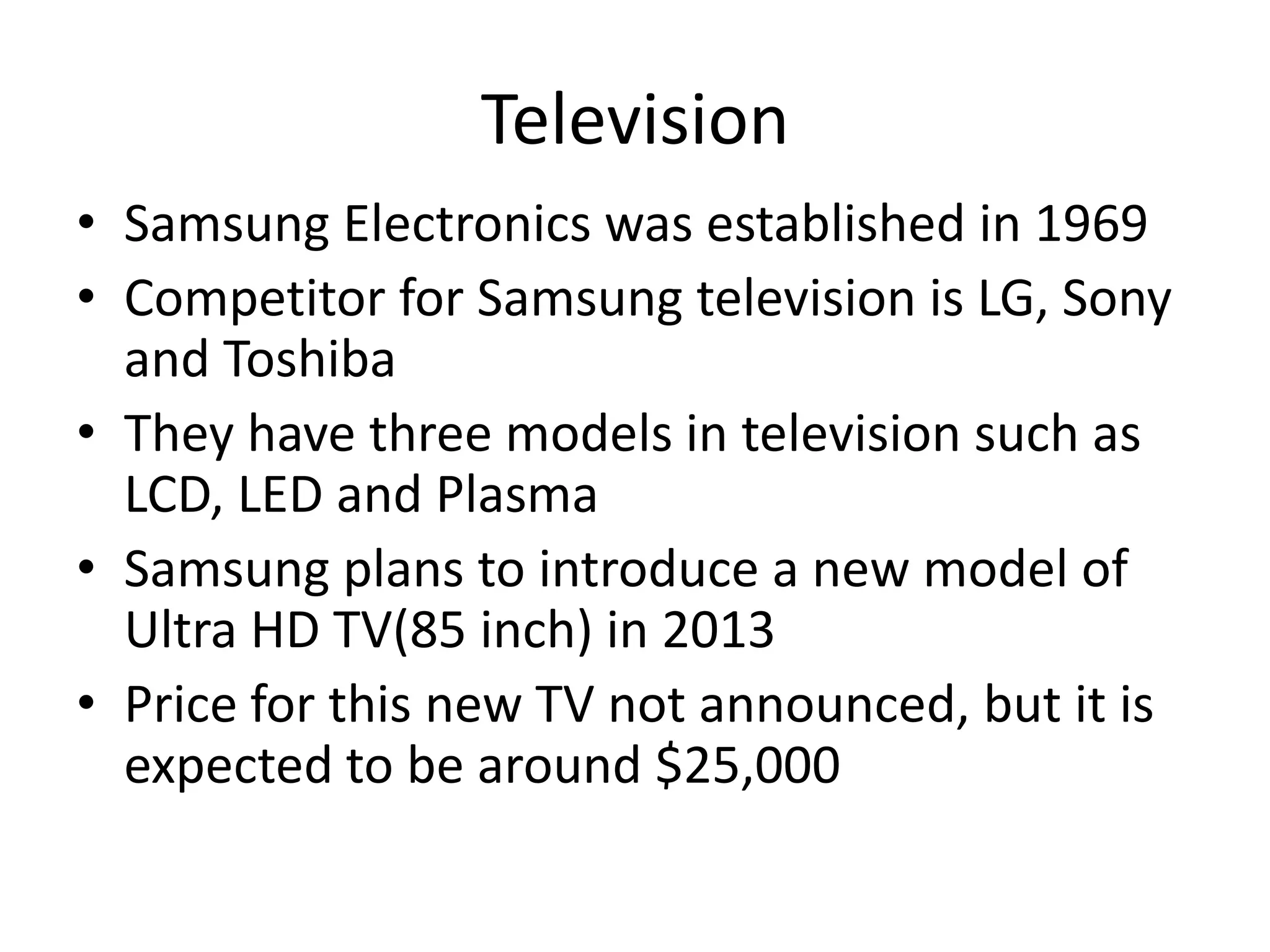 Samsung Company Presentation | PPTX