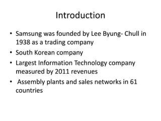 Samsung Company Presentation | PPTX