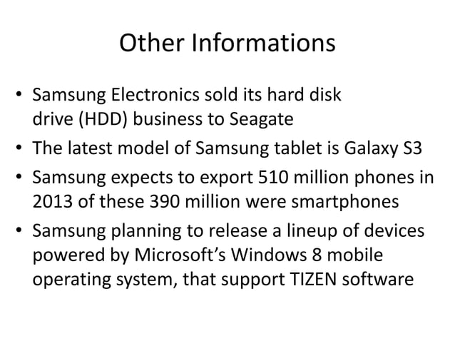Samsung Company Presentation | PPTX