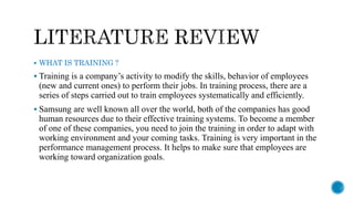 Samsung- training in human resource management | PPTX