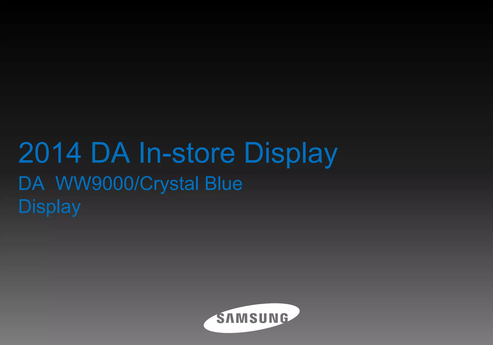 Samsung Crystal Blue Washing Machine Display Deisgn | PPT