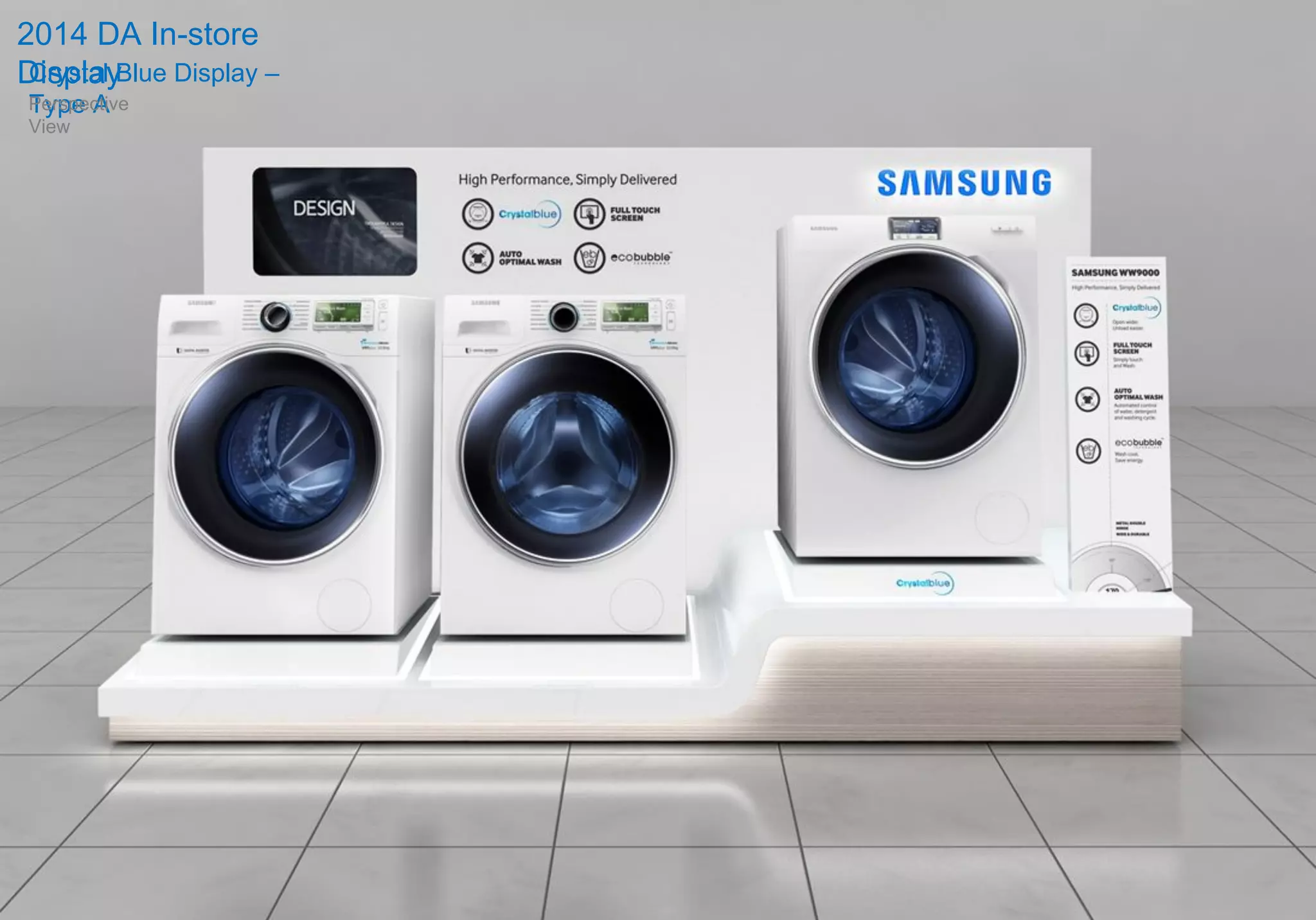 Samsung Crystal Blue Washing Machine Display Deisgn | PPT