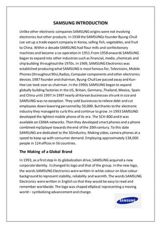 marketing strategy of samsung in india(BBA project) | DOCX