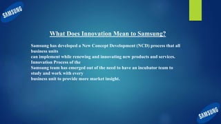 samsung, all series of samsung mobile, history, innovation strategy | PPTX