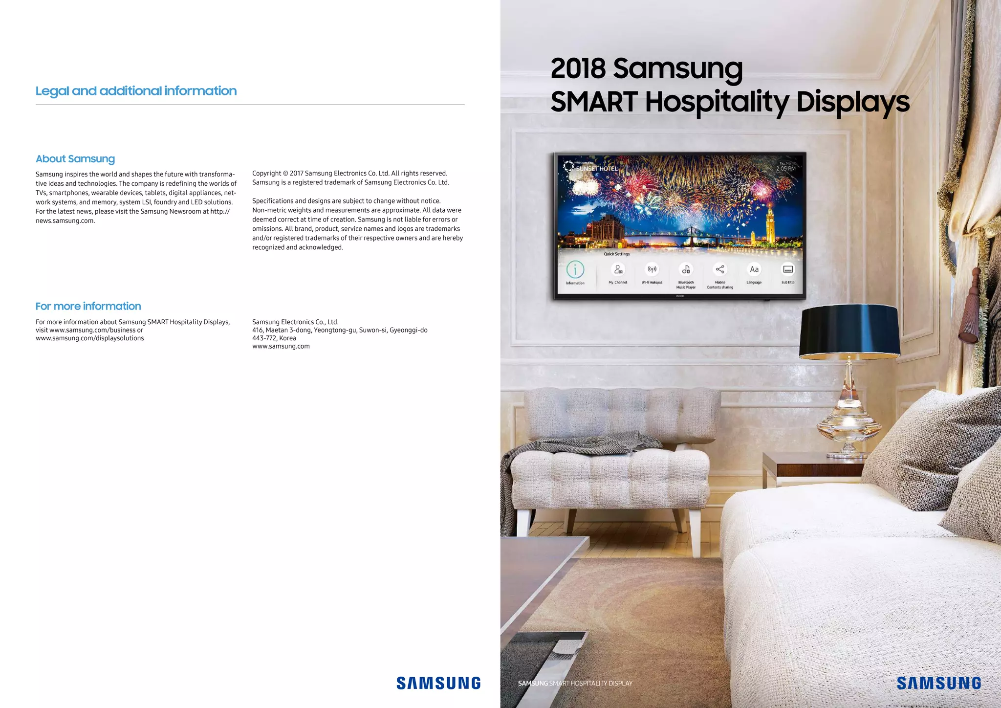 Samsung Hospitality Display Solutions | PDF