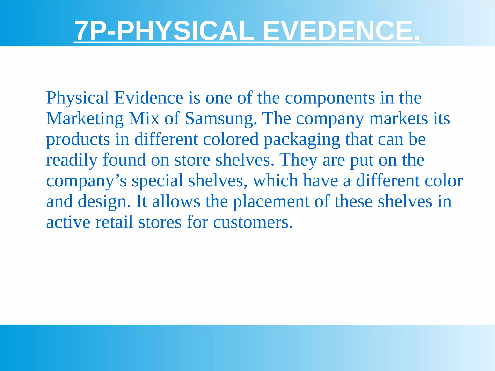 Samsung 7p's marketing mix. | PDF