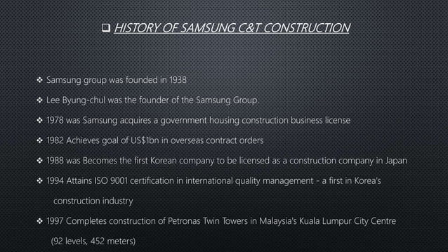 Samsung constructions | PPTX