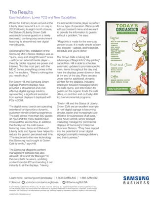 Samsung Digital Menu Boards Breathe New Life Into Landmark Café ...