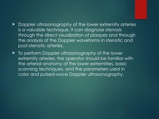 Doppler in peripheral arterial disease.pptx