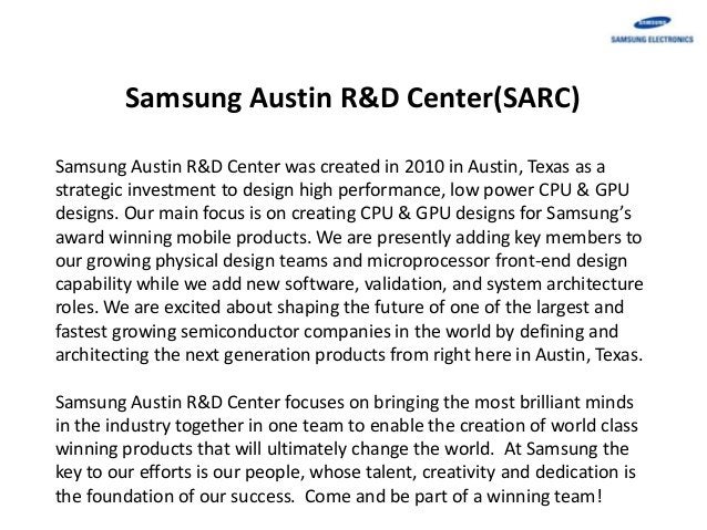 Samsung Electronics US location | PPT