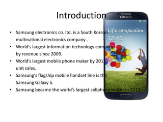 Samsung electronics co | PPTX | Smartphones | Consumer Electronics