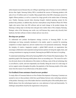 Samsung Electronics Project | DOCX