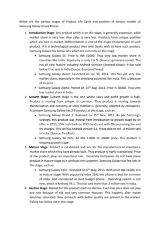 Samsung galaxy marketing document | PDF