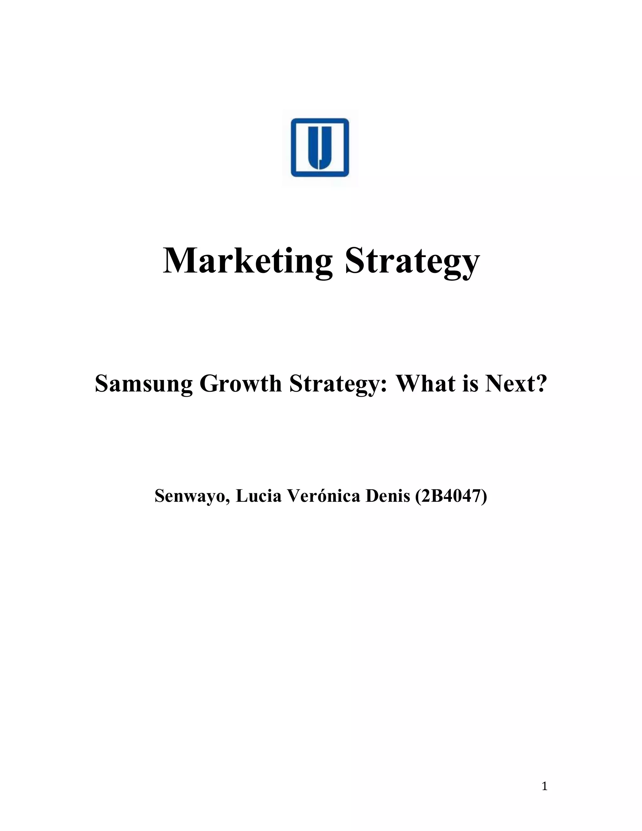Samsung growth strategy | DOCX