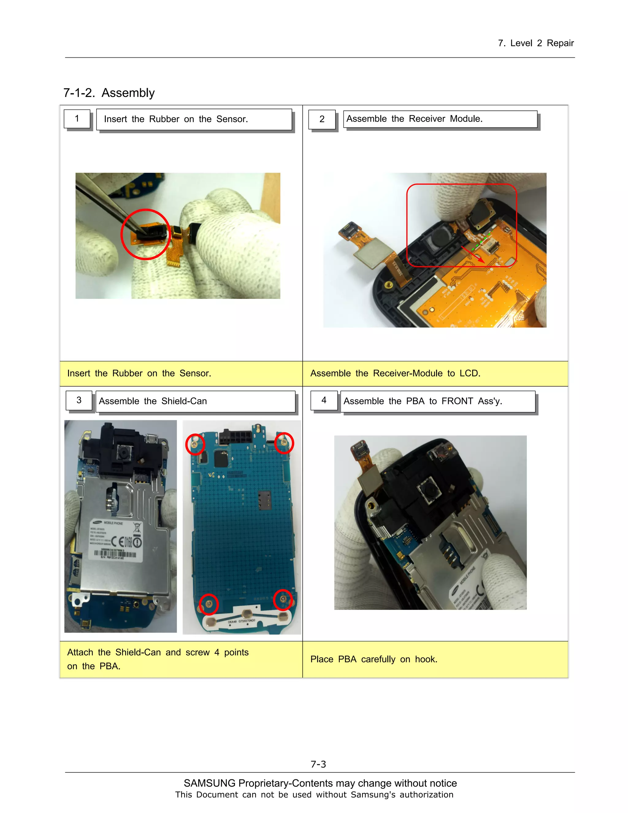 Samsung gt s5570 galaxy mini 07 level 2 repair - assembly and disassembly | PDF