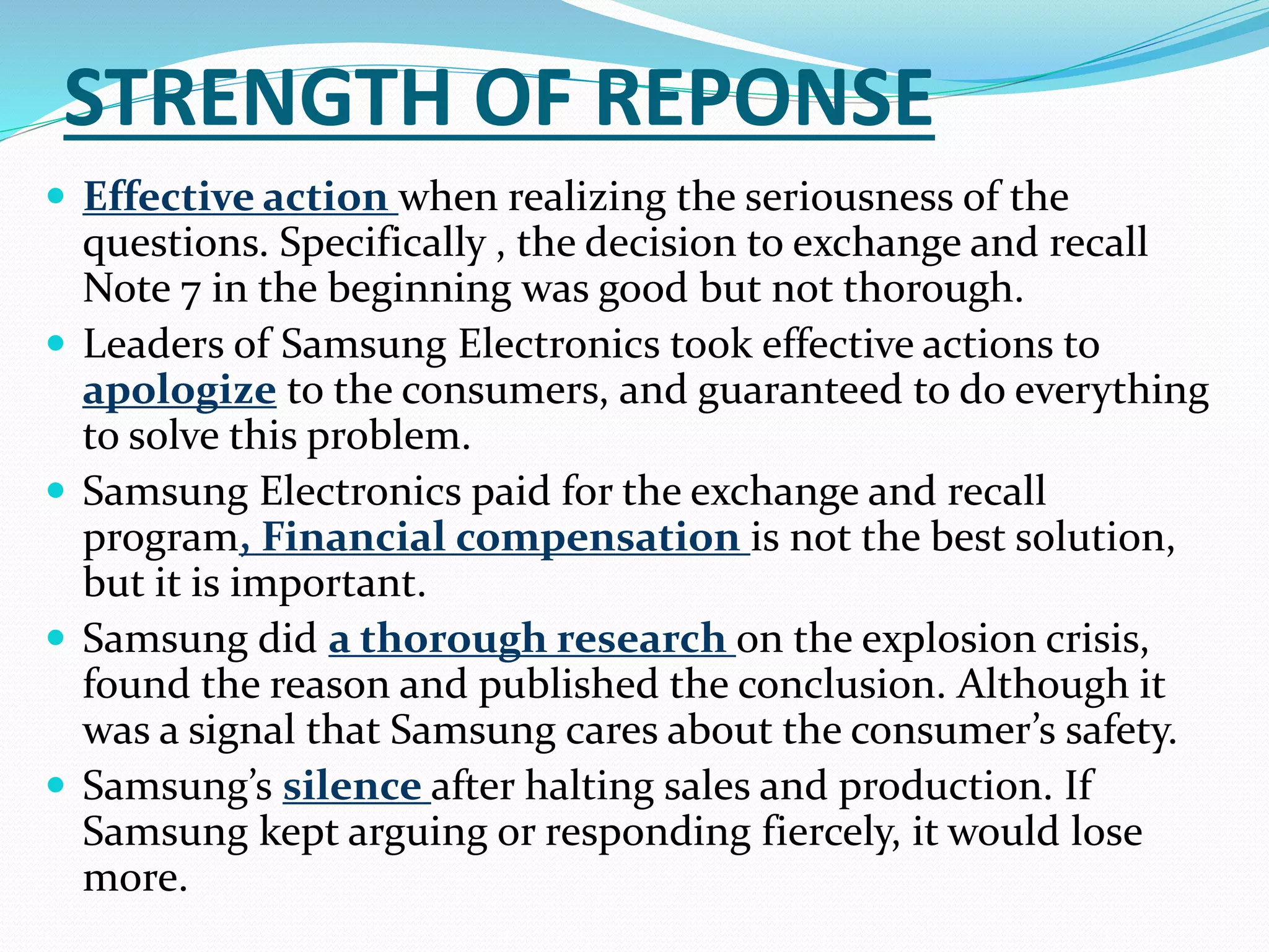 Samsung note 7 CRISES | PPTX