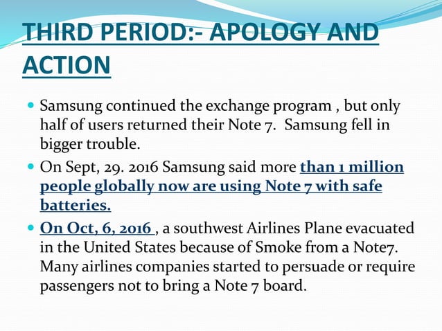 Samsung note 7 CRISES | PPTX | Recalls | Consumer Issues