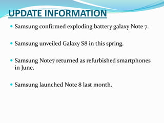 Samsung note 7 CRISES | PPTX
