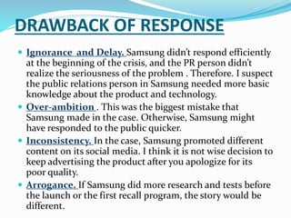 Samsung note 7 CRISES | PPTX