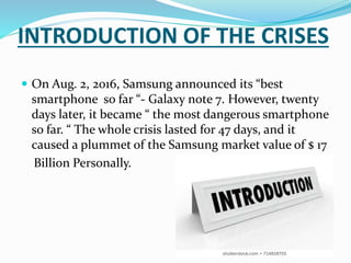 Samsung note 7 CRISES | PPTX