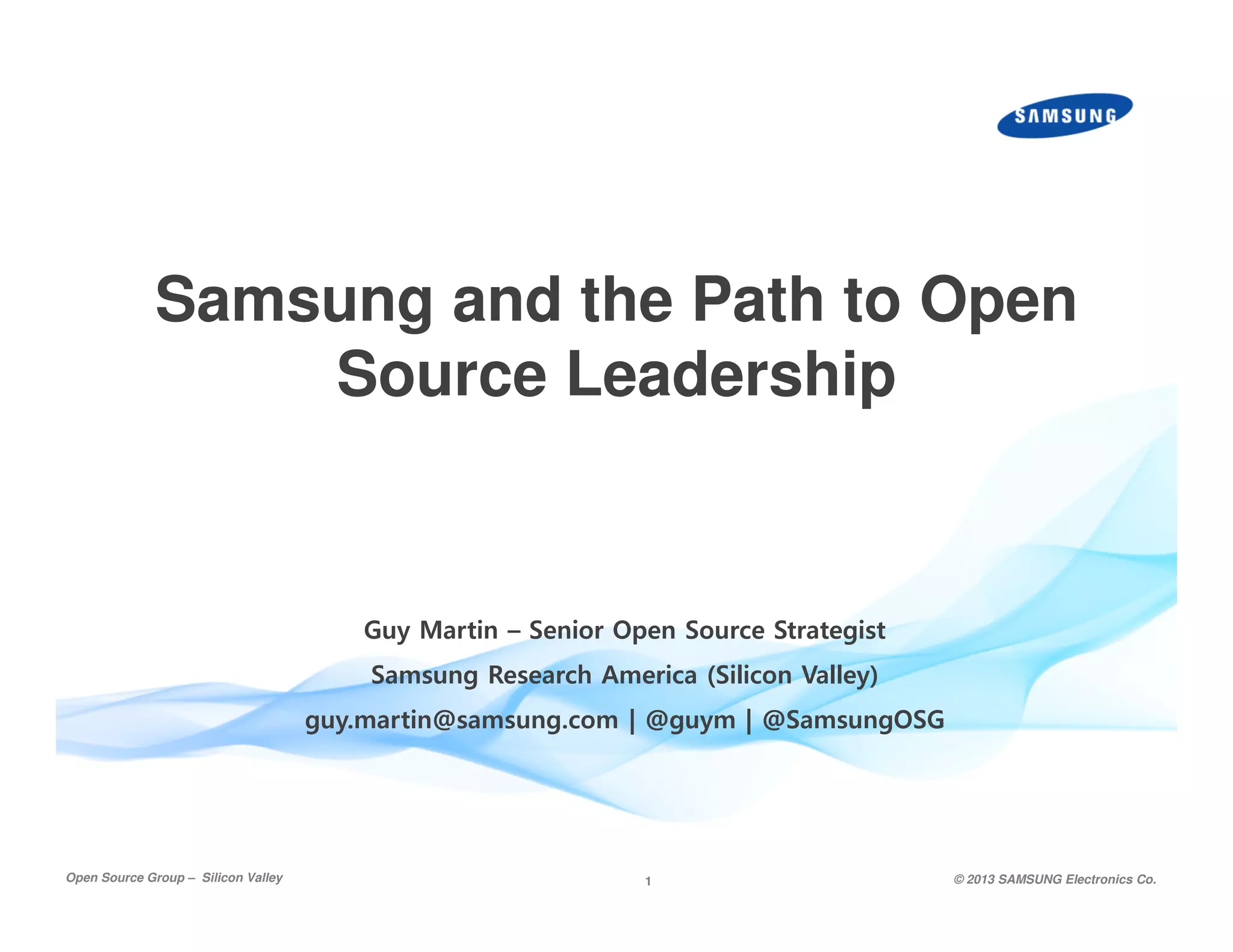Samsung and the path to open source leadership | PPT