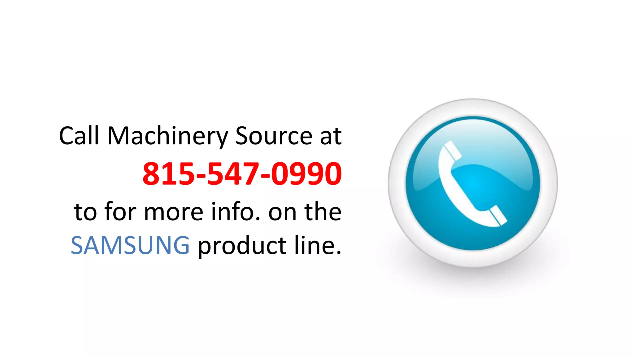 Samsung Machine Tools Product Line | PPTX