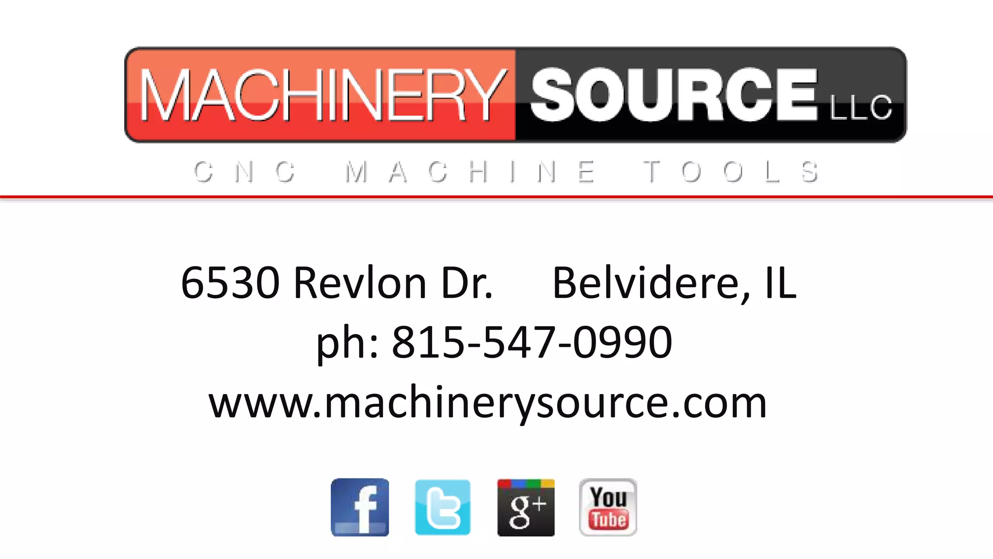 Samsung Machine Tools Product Line | PPTX