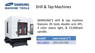 Samsung Machine Tools Product Line | PPT